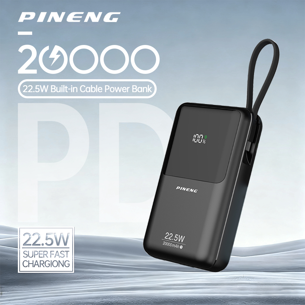 【CCC】Pineng 892PD Power Bank 20000mAh 22.5W Outdoor Fast Charge Built ...