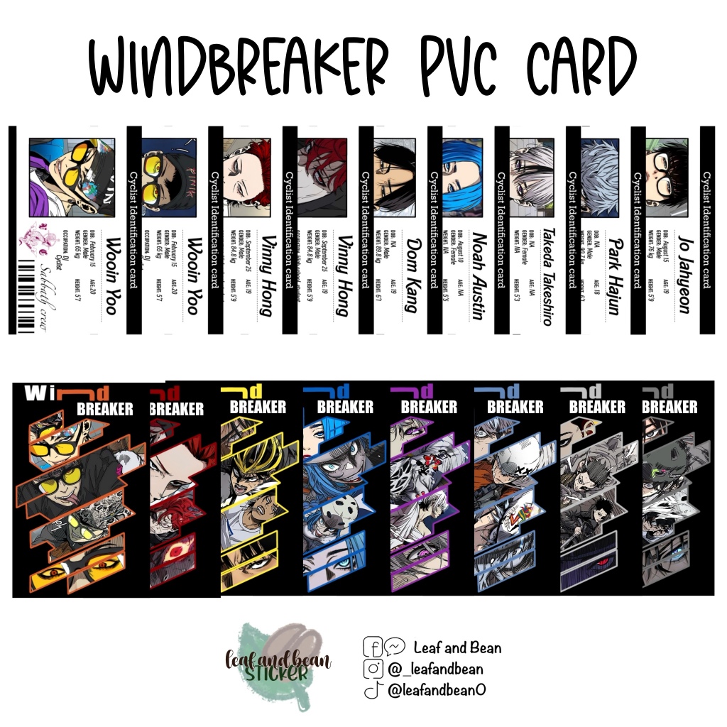 LNB || windbreaker character id || PVC id cards | Shopee Philippines