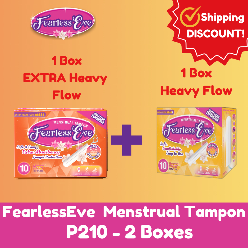 BUY1 + Take1! (Heavy + EXTRA Heavy Flow Fearless Eve Tampon) | Shopee ...