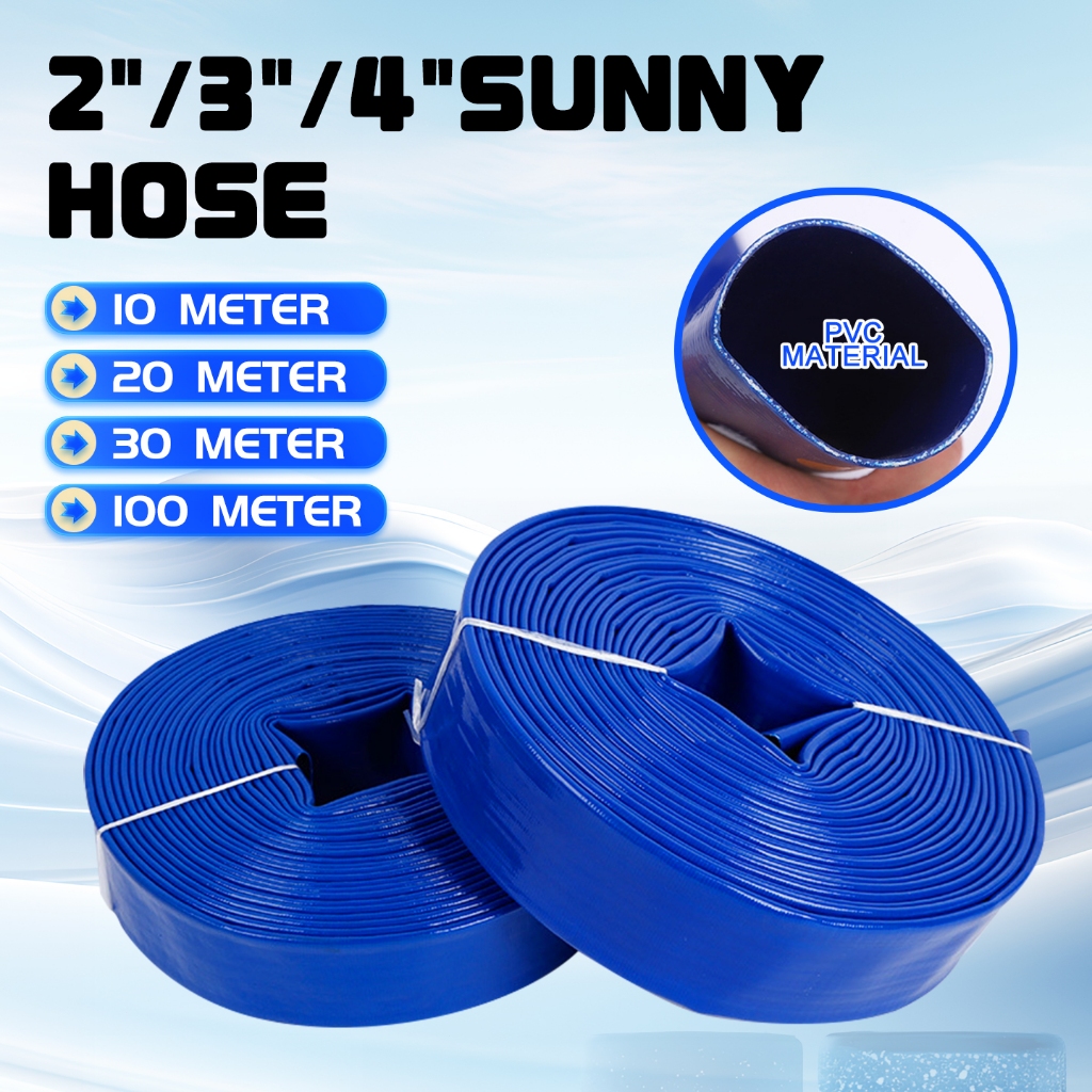 High Pressure Explosion Proof Water Hose Discharge Duct Flat Blue Hose ...