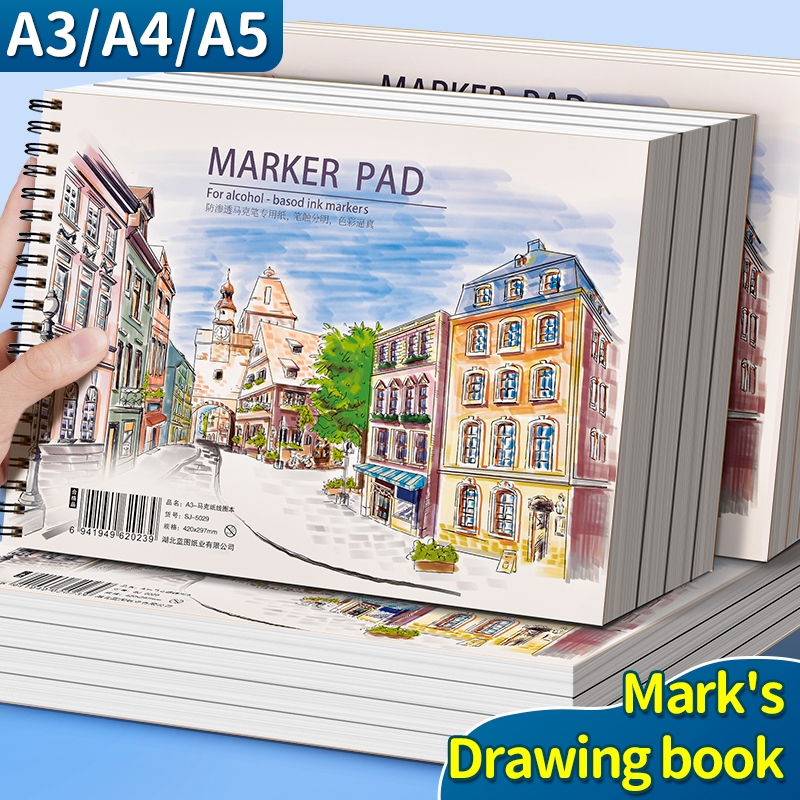 A4 sketchbook blank professional drawing book thickened A3 picture ...