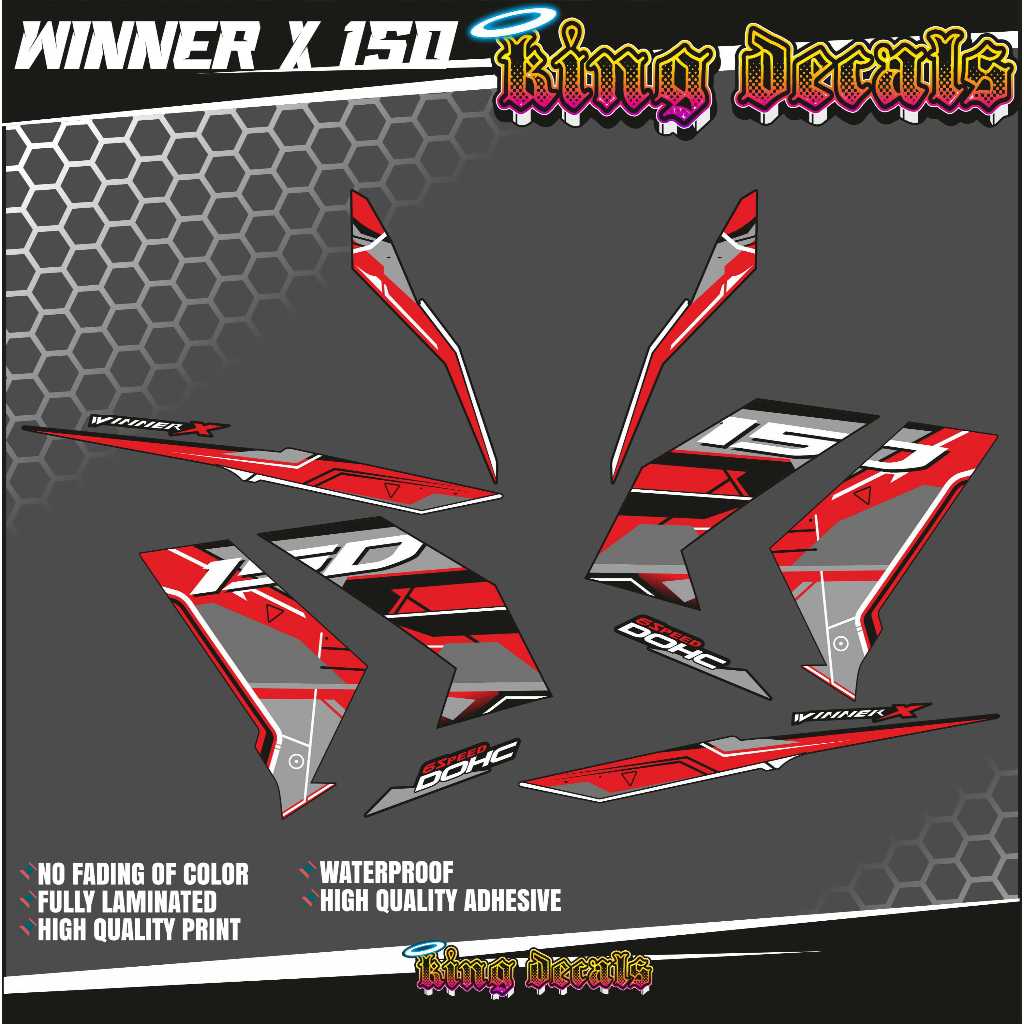 Winner X 150 V3 RS150R design BB DECALS [Customized Decals] | Shopee ...