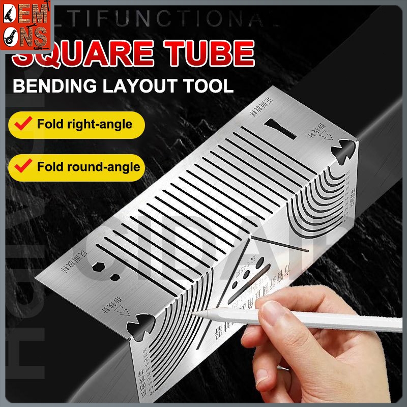 Multifunctional Metal Folding Ruler – 90° Square Tube Angle & Arc ...