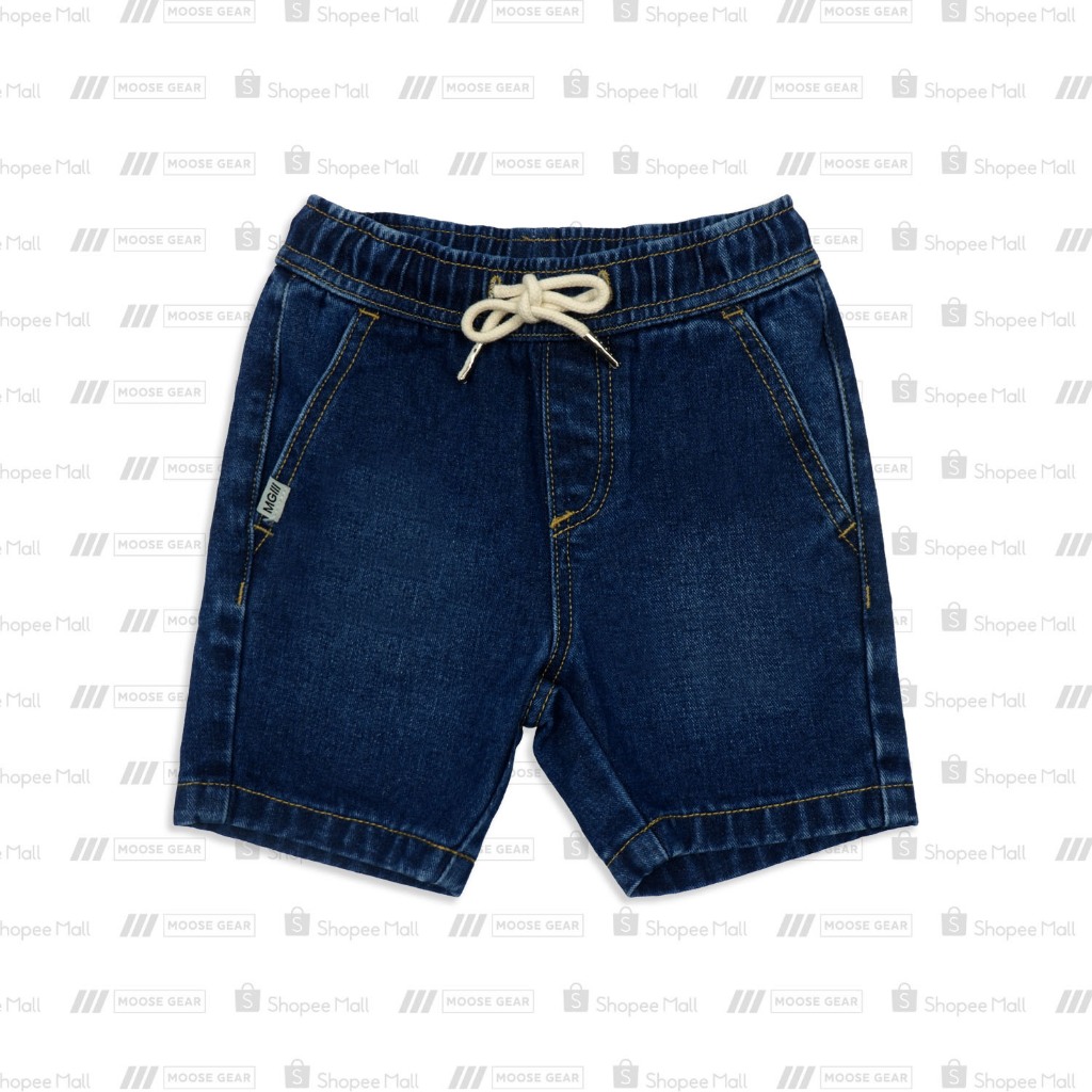 Moose Gear Blue Denim Jogger Short With Drawstring Details (JS-DC 14797 ...