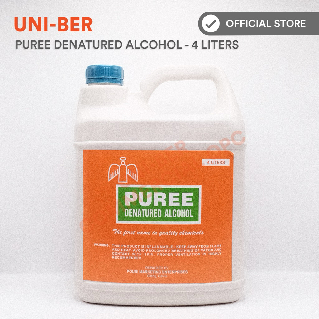 Puree Denatured alcohol 4liter | Shopee Philippines