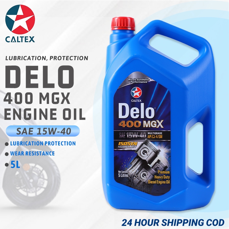 Caltex Delo 400 MGX SAE 15W-40 5L Heavy Duty Diesel Engine Oil CJ-4/SM ...