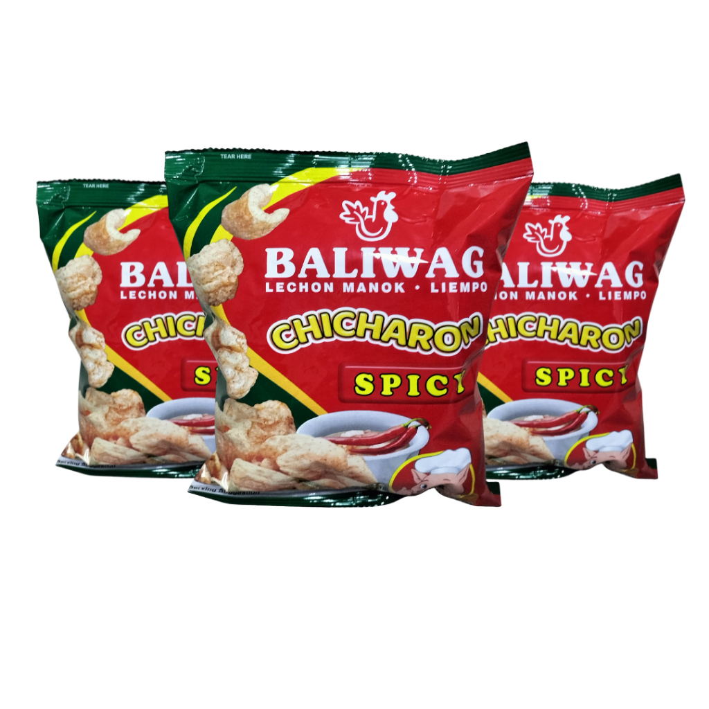 Set of 3 Baliwag Chicharon Spicy | Shopee Philippines