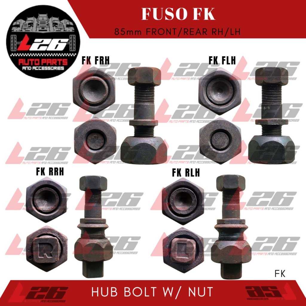 85mm Mitsubishi Fuso FK FRONT/REAR HUB BOLT WITH NUT STUD WHEEL HUB ...
