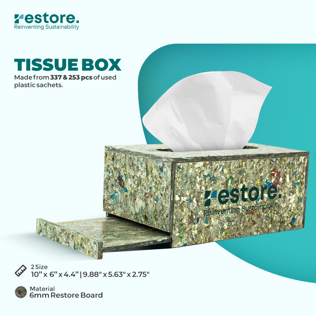 Eco-Friendly Tissue Box - Restore Boards Upcycled Plastic, Minimalist ...