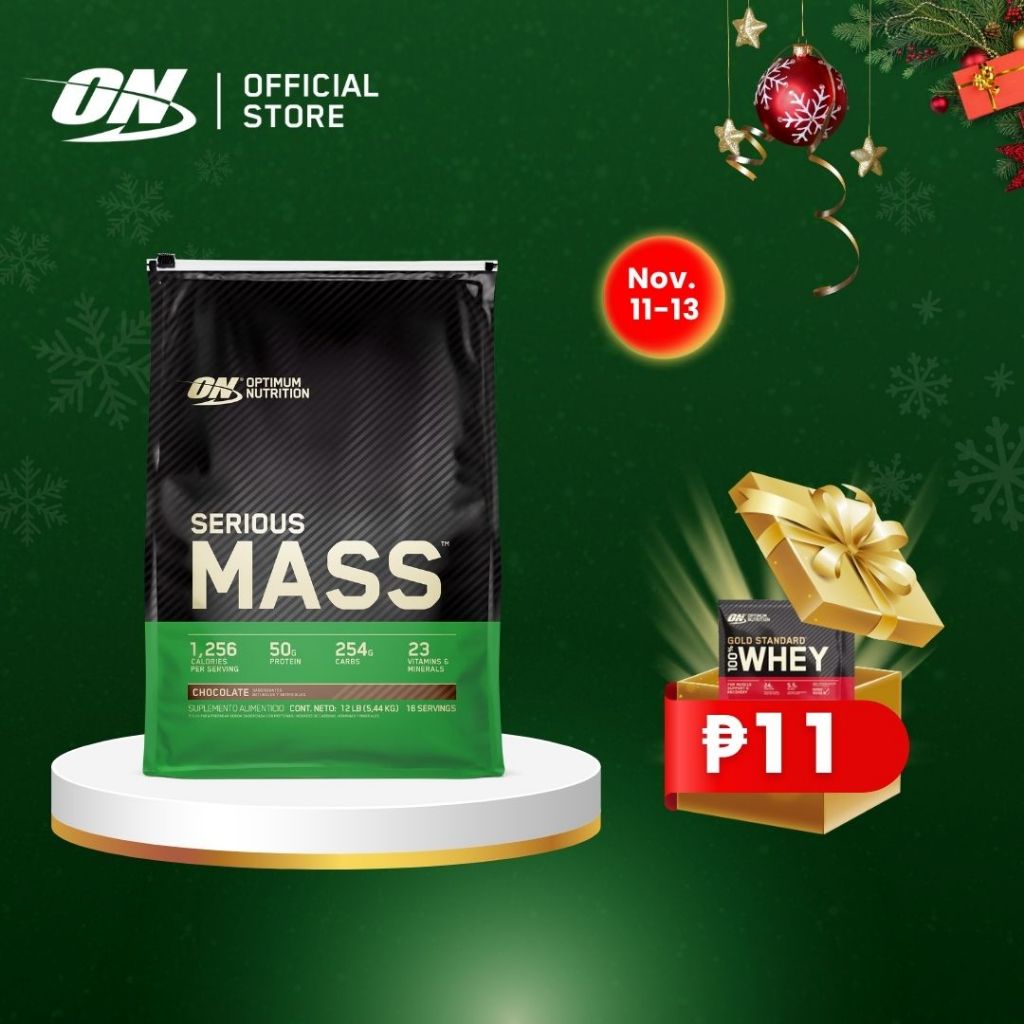 Optimum Nutrition Serious Mass Gainer Protein 12 lbs [ADD ON DEAL: Get ...