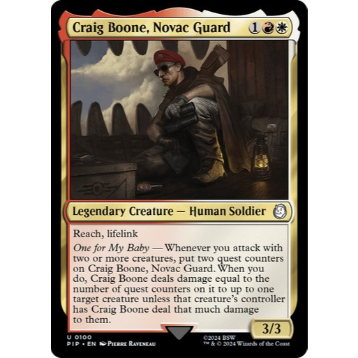Craig Boone, Novac Guard PIP Fallout Commander MTG Magic The Gathering ...