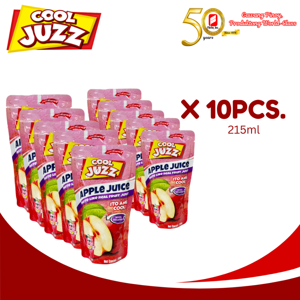 Cool Juzz Juice Drink Apple - (10 x 215mL) | Shopee Philippines