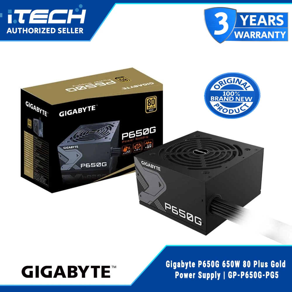 Gigabyte P650G 650W 80 Plus Gold Power Supply | GP-P650G-PG5 | Shopee ...