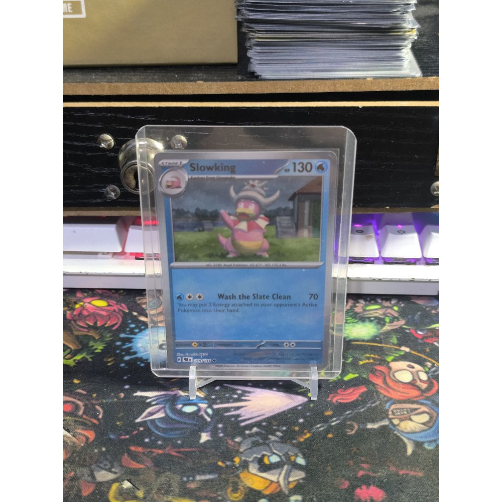 Pokemon TCG Prismatic Evolution Slowking Pokeball 019/131 w/ Toploader ...