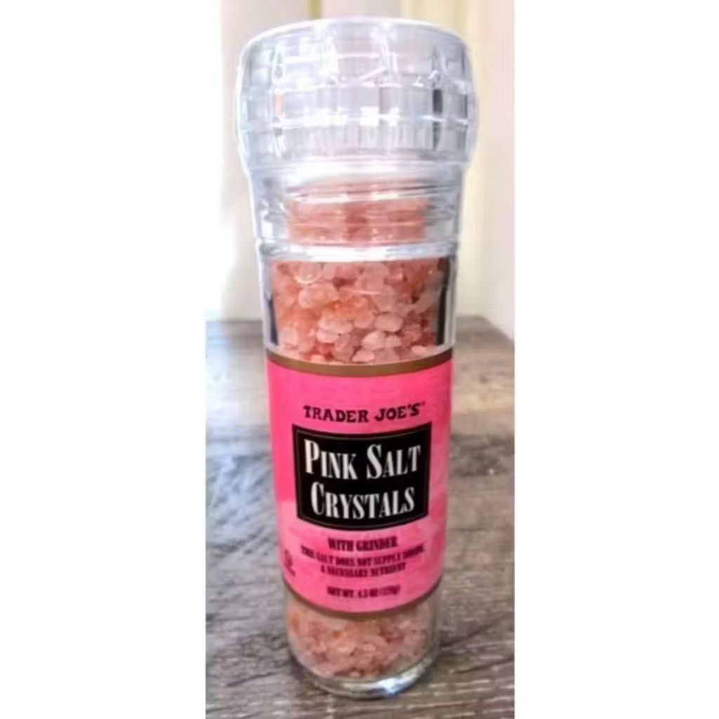 TRADER JOE’S PINK SALT CRYSTALS WITH GRINDER 4.5OZ NATURAL HIMALAYAN ...