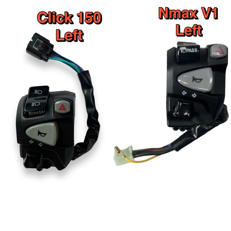 HONDA CLICK 150i/NMAX V1 HANDLE SWITCH WITH PASSING LIGHT LEFT SIDE FOR ...