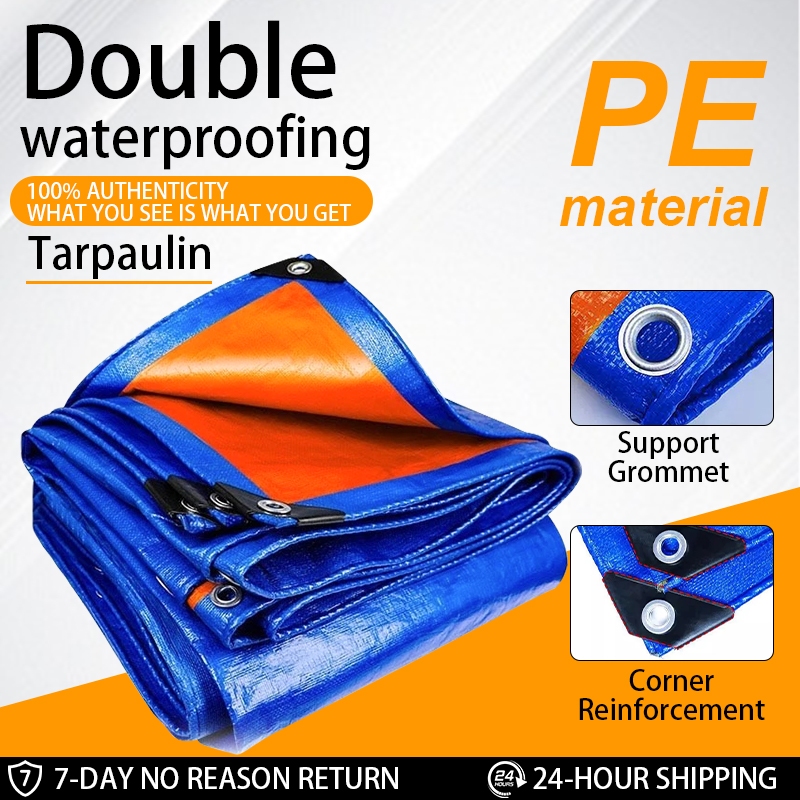 Blue Orange Outdoor Sack Material Makapal Trapal Lona Waterproof Heavy ...