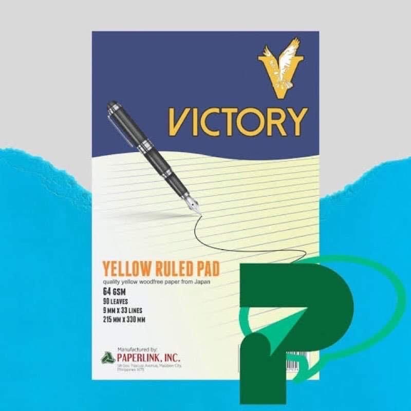 Victory Yellow pad per ream 1 ream = 10 pads | Shopee Philippines