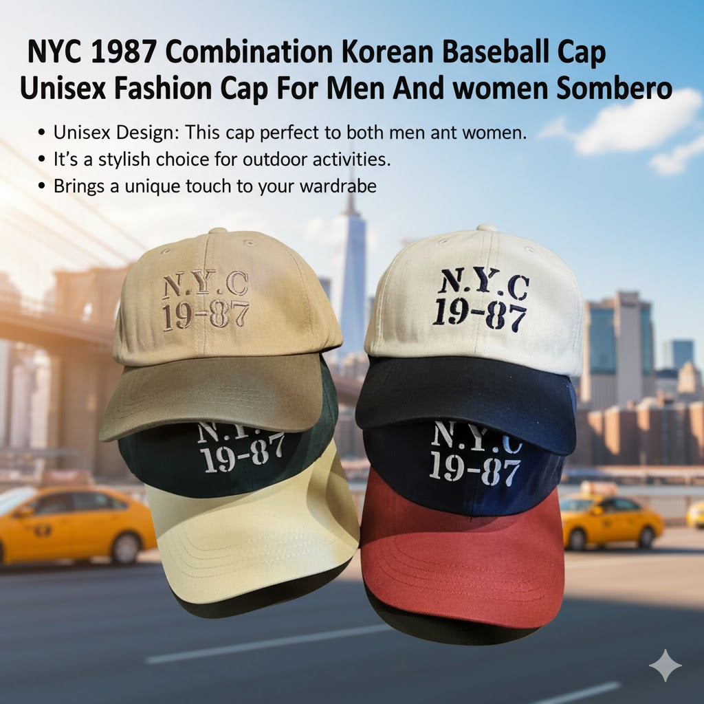 KCPH_NYC 1987 Combination Korean Baseball Cap Unisex Fashion Cap For ...