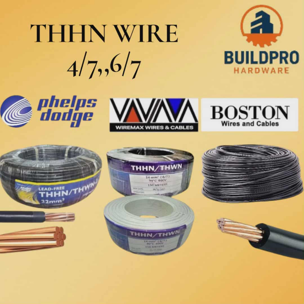 Wiremax Phelps dodge Boston THHN wire #6/7 14mm² #4/7 22mm² sold per ...