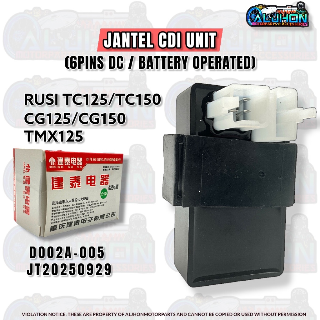 Jantel CDI (6pins DC / Battery Operated) for Rusi TC125/TC150, CG125 ...