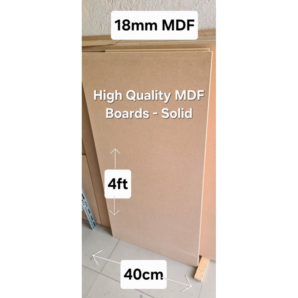 Solid MDF Boards (2pcs) 18mm - 40cm x 4ft | Shopee Philippines