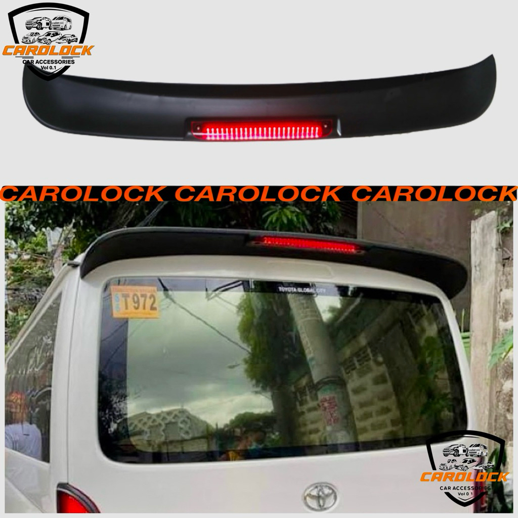 Toyota Hiace Commuter Decontent 2005 - 2026 Spoiler with Light | Shopee ...