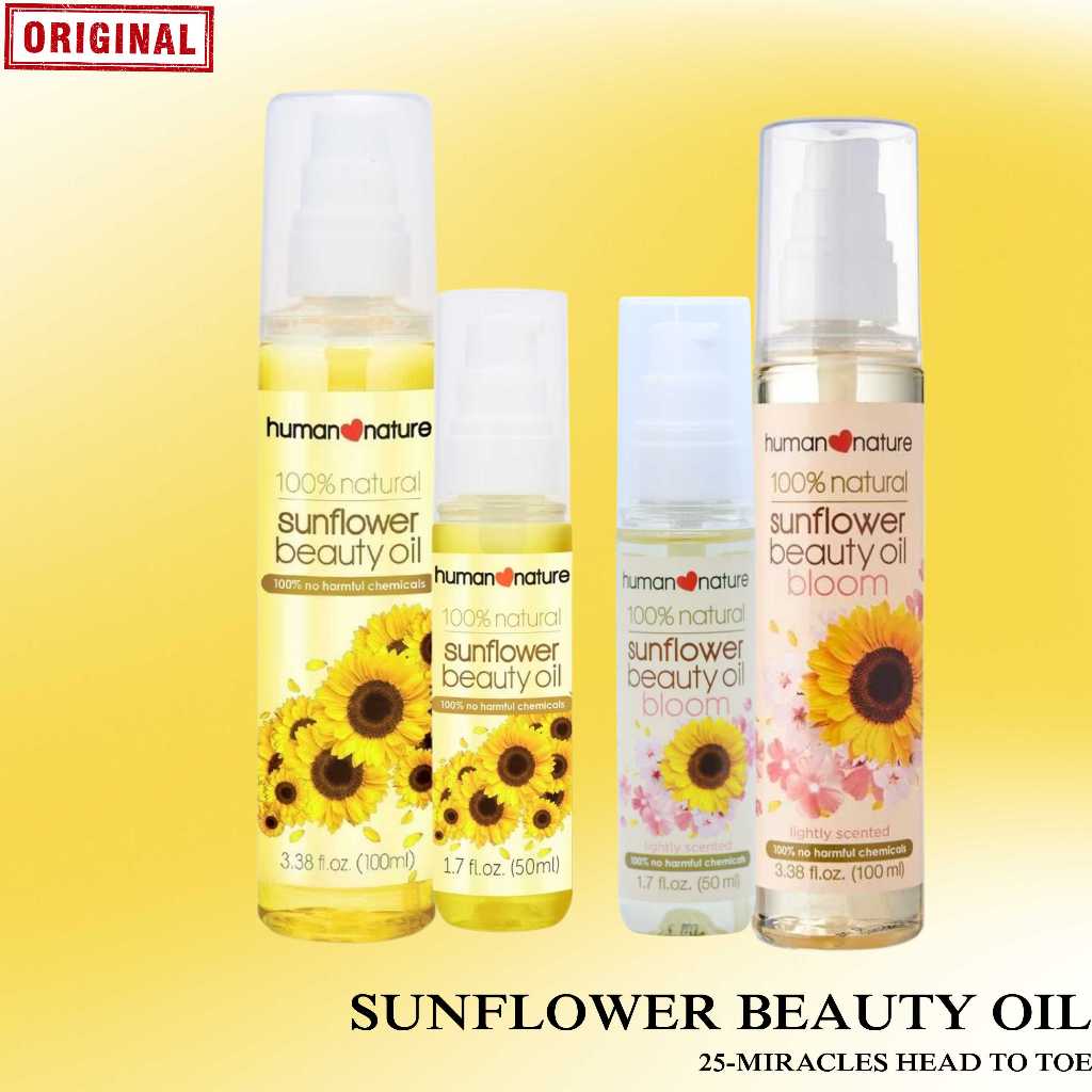 Human Nature Natural Sunflower Premium Beauty Oil 50 and 100ml | Shopee ...