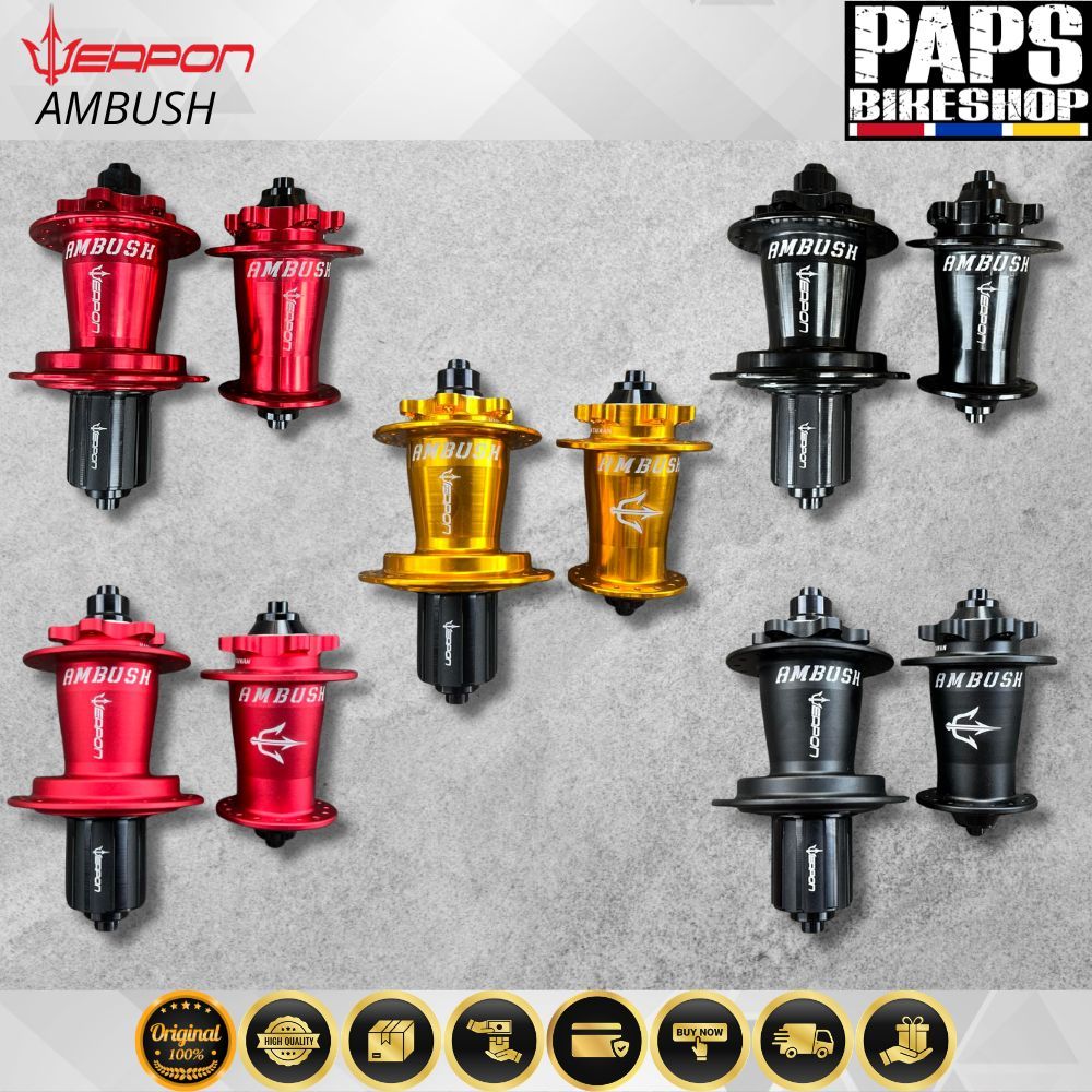 WEAPON AMBUSH HUBS 9PAWLS 3TEETH SEALED BEARING | Shopee Philippines