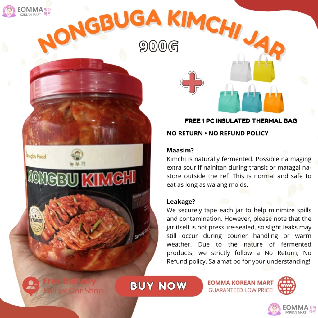 BUY 1 TAKE 1 NONGBUGA KIMCHI Jar 900g | Shopee Philippines