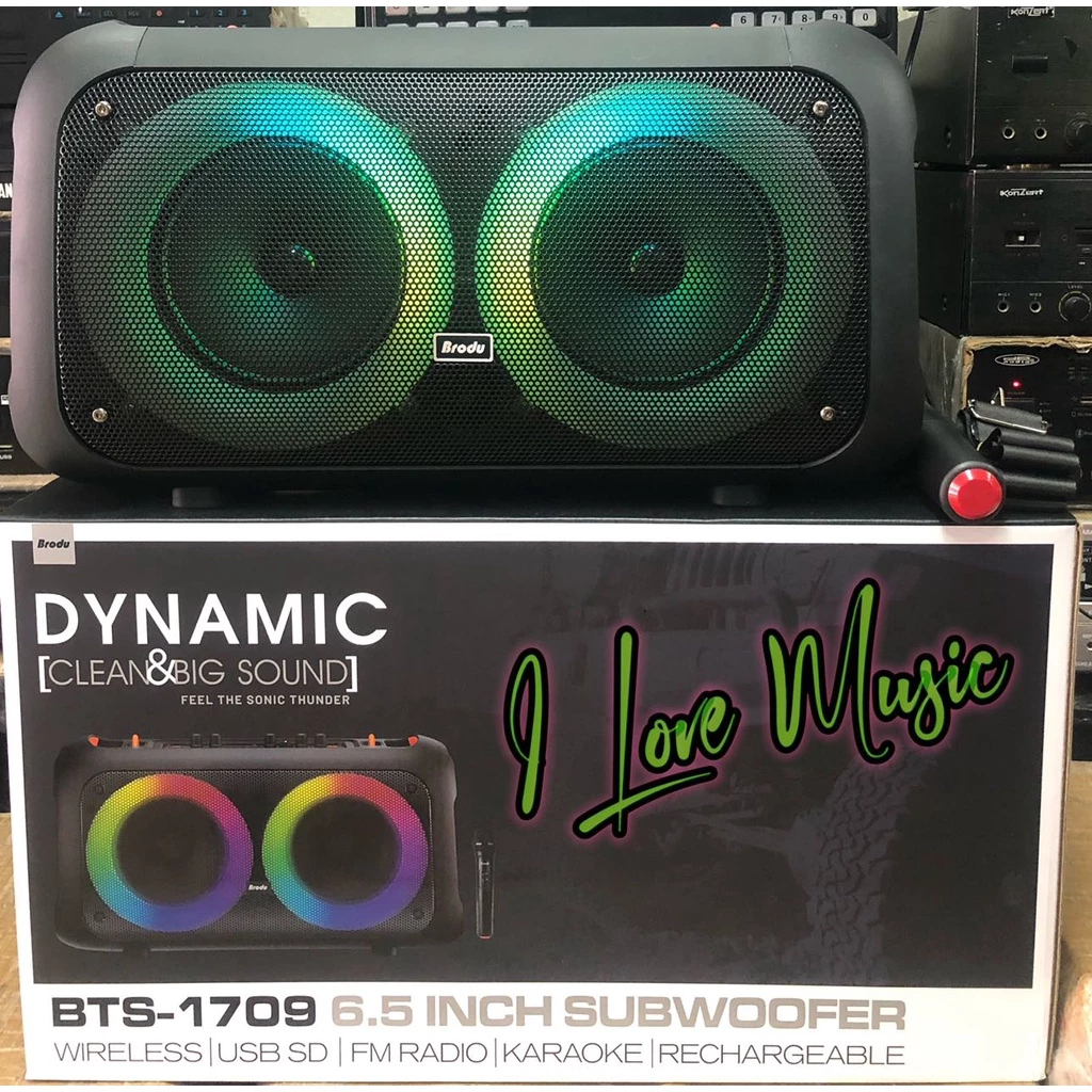 BTS-1709 BRUDO subwoofer bluetooth speaker karaoke speaker FREE ...