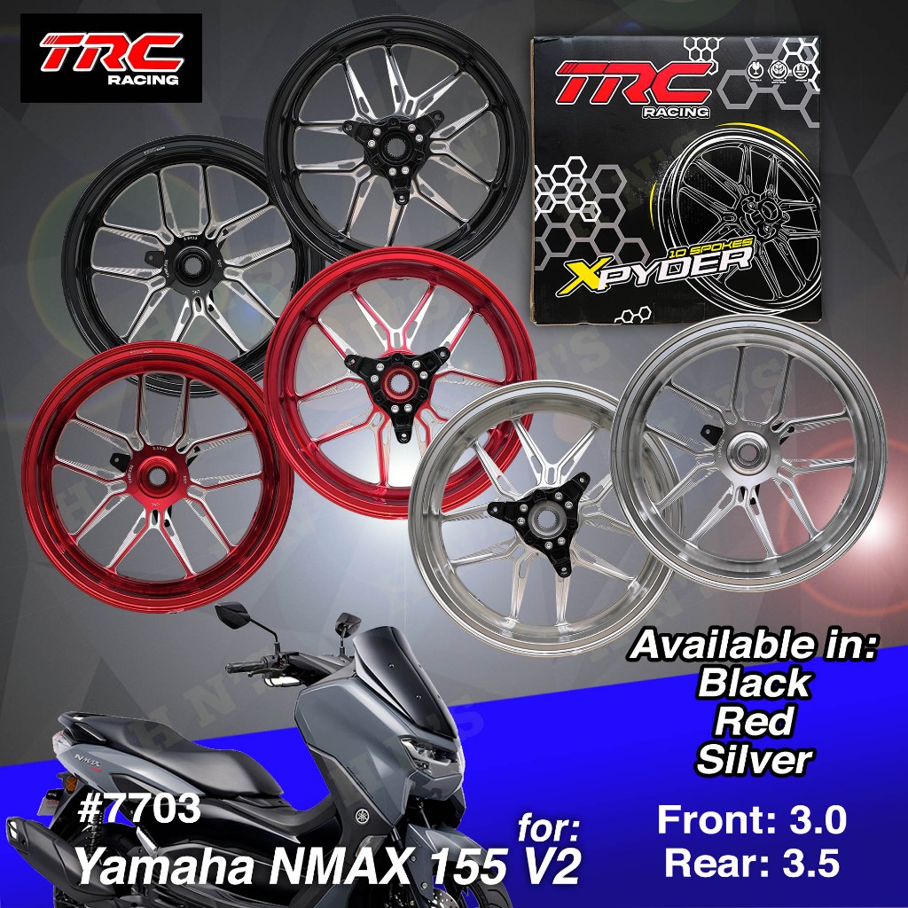 TRC Racing XPYDER Mags ( 10 Spokes ) for Yamaha NMAX 155 V2 ( F: 3.0/ R ...
