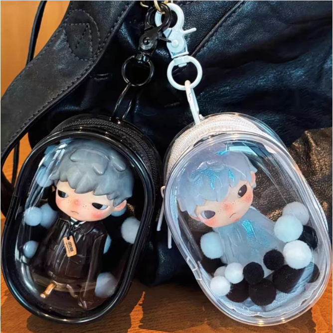 YY PVC Doll Display Pouch – Hanging Zipper Bag for Plush Charms ...