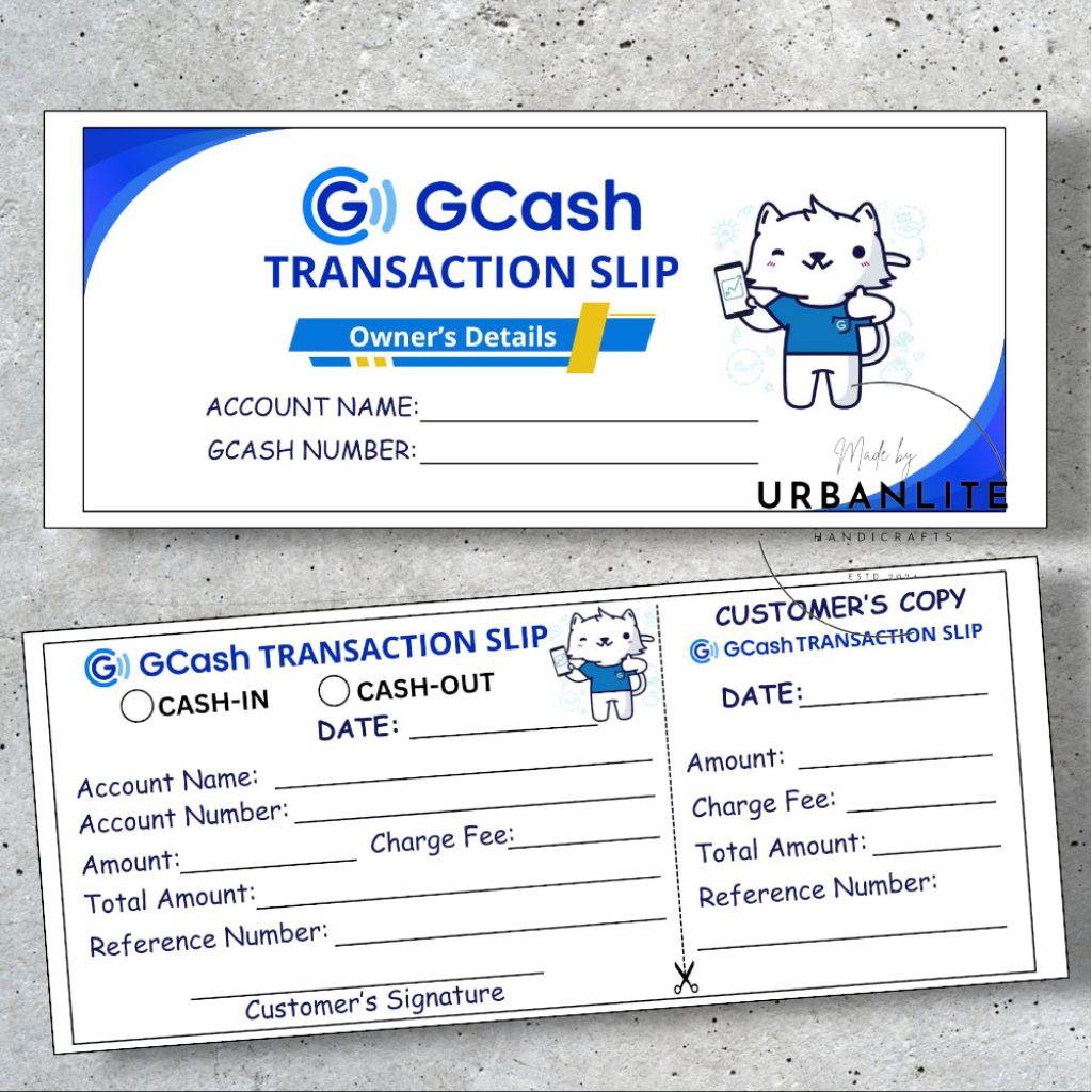 GCASH TRANSACTION SLIP PADS or RECEIPTS 50SHEETS | Shopee Philippines
