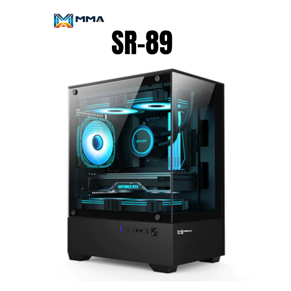 MMA SR-89 Upgraded See View Room Casing Tempered Glass BLACK M-ATX/M ...