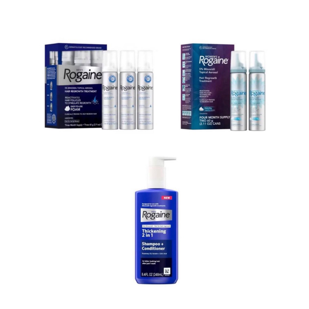 Men's Rogaine 5% Minoxidil Foam for Hair Loss and Hair Regrowth, 2.11 ...
