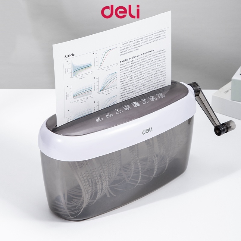 Deli A4 Manual Shredder Desktop 3L Portable Mini Shredder Lightweight ...