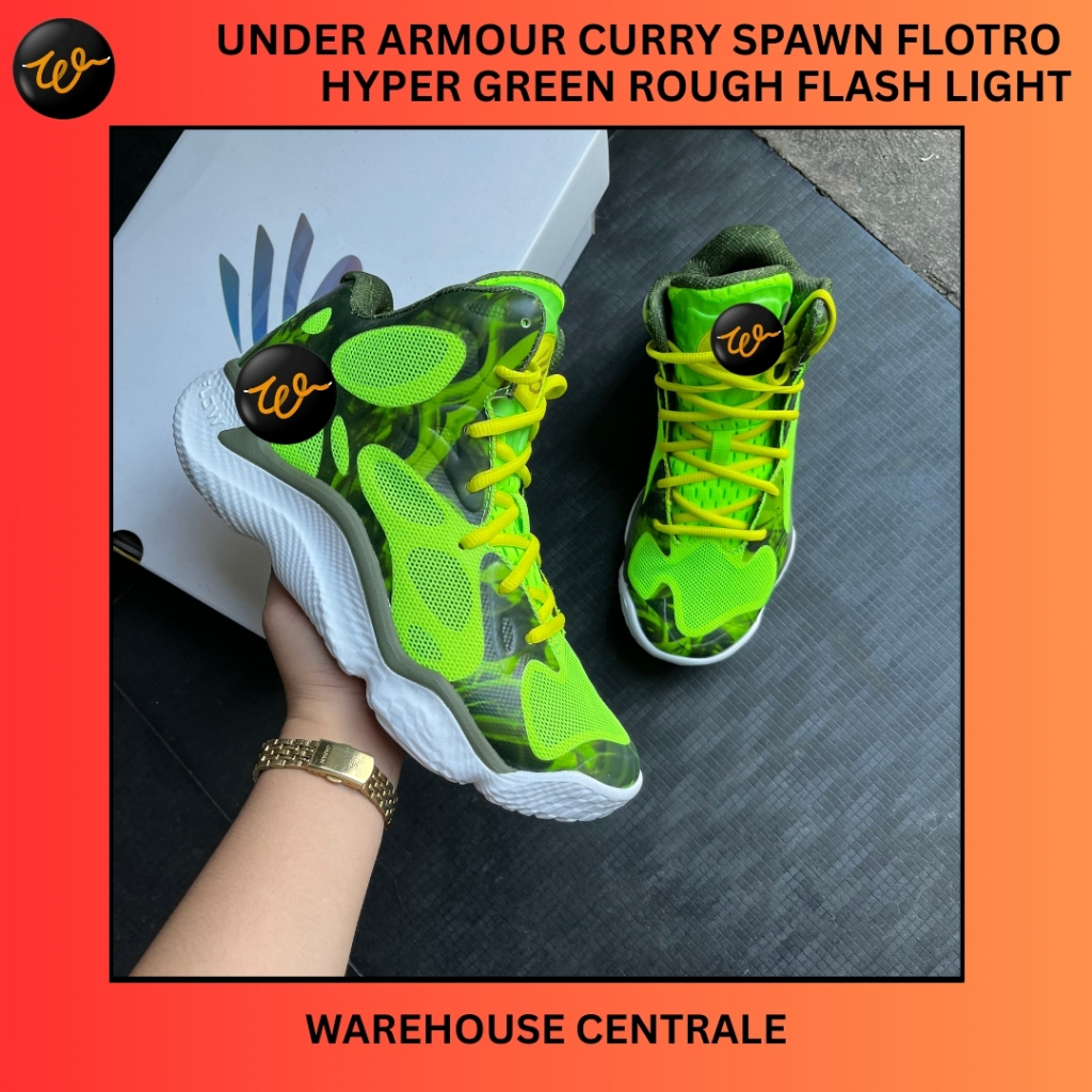 UA CURRY SPAWN FLOTRO HYPER GREEN ROUGH FLASH LIGHT - 3026640-300 ...