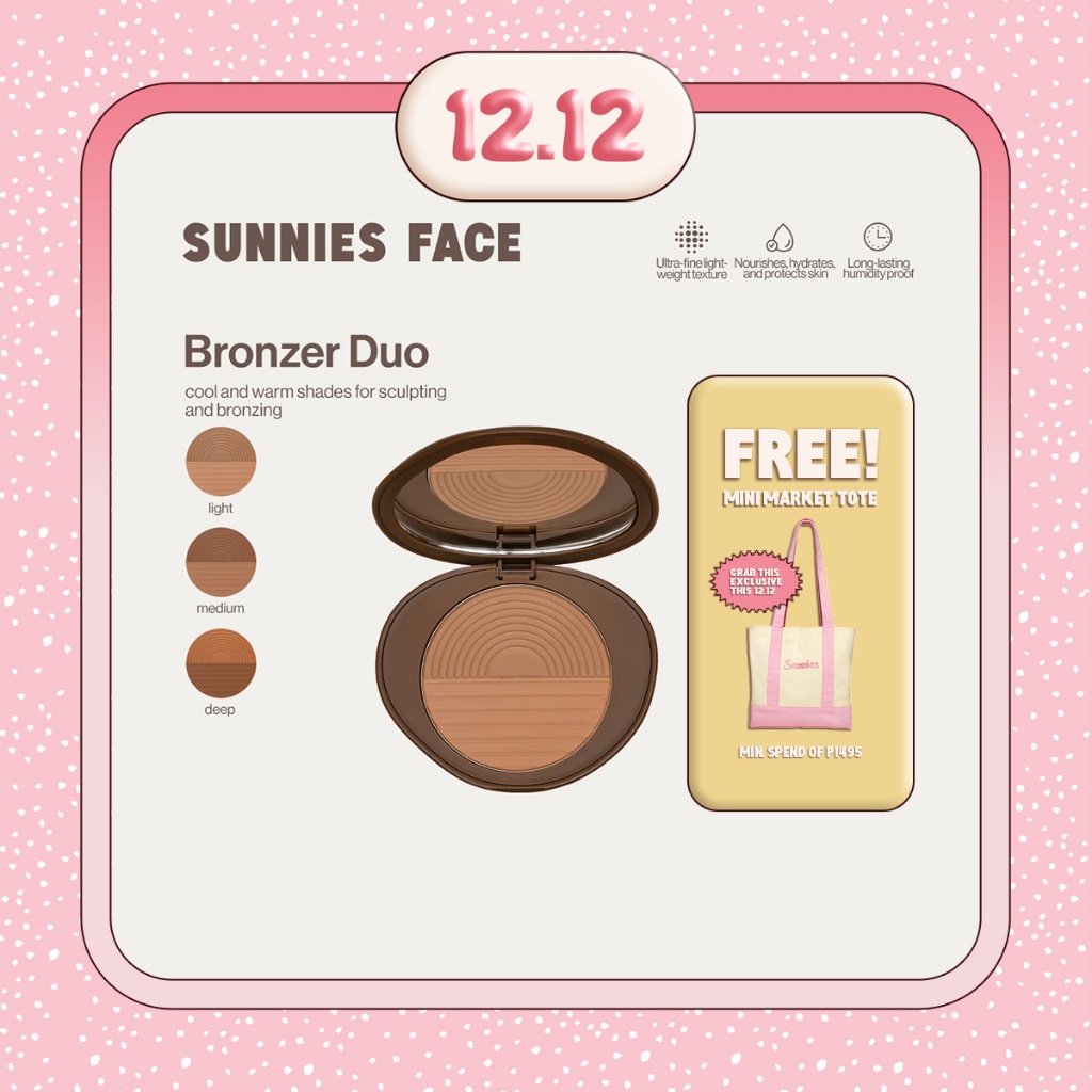 Sunnies Face Healthy Touch Bronzer Duo [Two-Tone Powder Bronzer ...