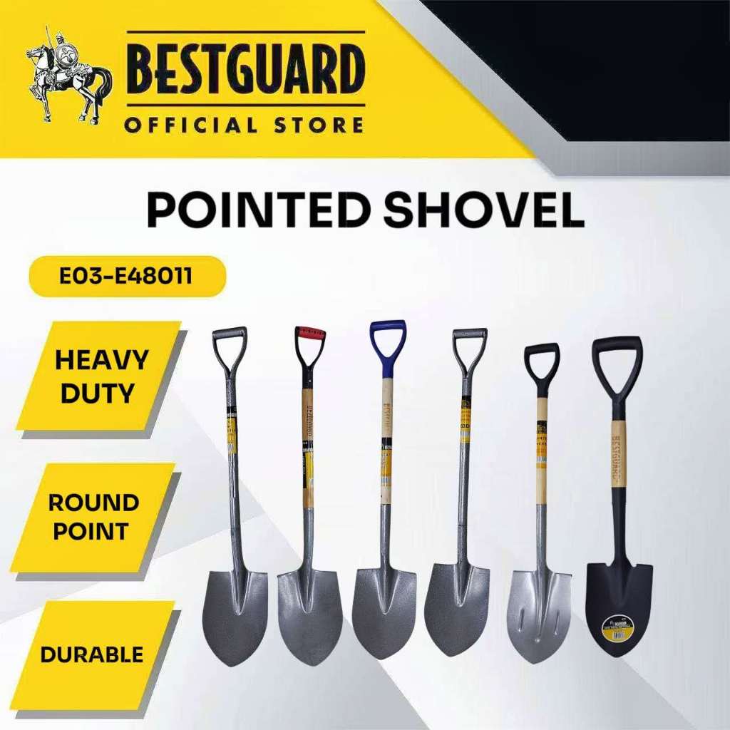 Bestguard E03-E48011 Good Quality Round Point Shovel with Premium ...