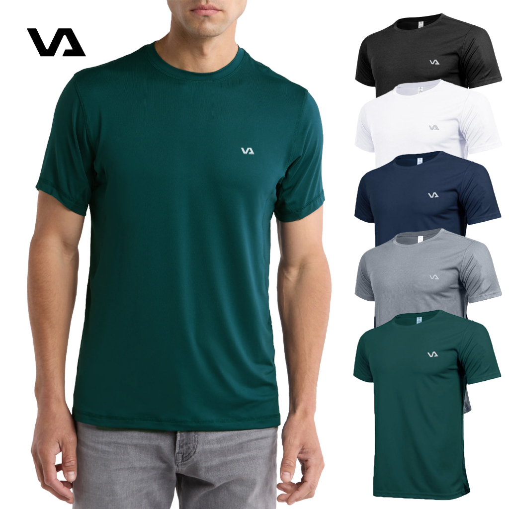VadimaSports DarkGreen mens round neck shirt plainkorean for men and ...