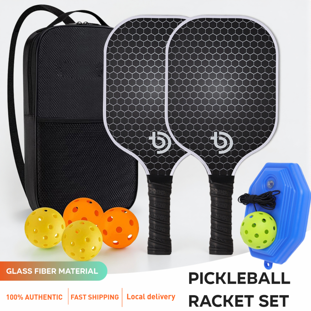 【Full Set】Pickleball Paddles Fiberglass Pickle Racket For Beginners ...