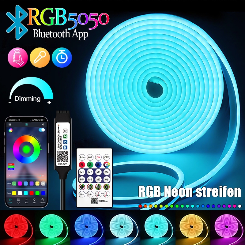 5M 10M 15M 20M COB Led Light Strip RGB Flexible Light Indoor Outdoor ...