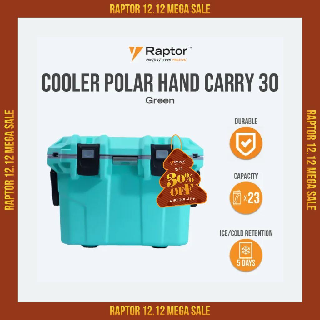 Raptor Cooler Polar Hand Carry 30 Cold Storage with 30L Capacity for ...