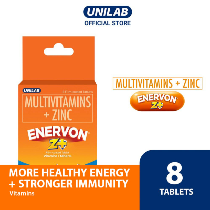 Unilab Enervon Z+ Multivitamins 8 tablets | Shopee Philippines
