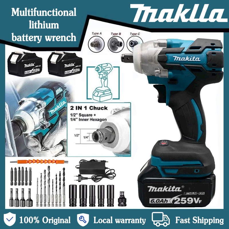 MAKITA Cordless lmpact Wrench Brushless Electric Power Tool 520N.m ...