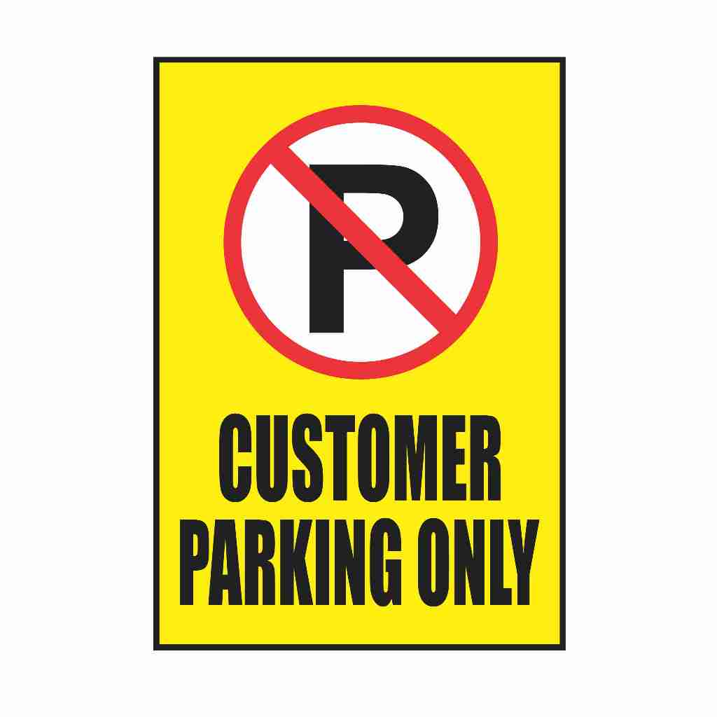 SIGNAGE - CUSTOMER PARKING ONLY - PVC PLASTIC MATERIAL SIGNAGE | Shopee ...