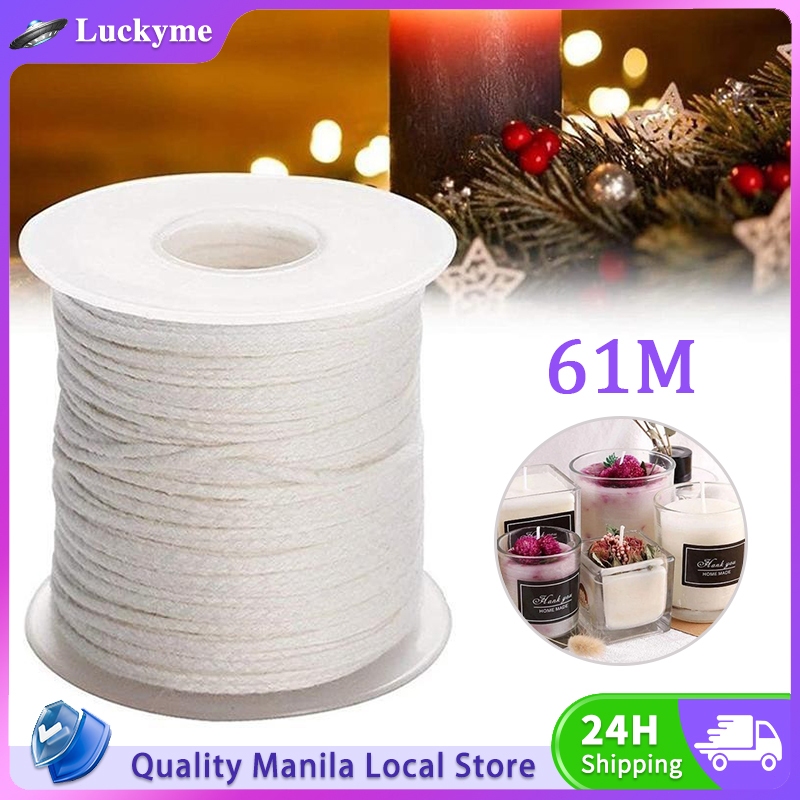 61m Braided Candle Wick Thread Candle Wick Core Cotton Woven Candle ...