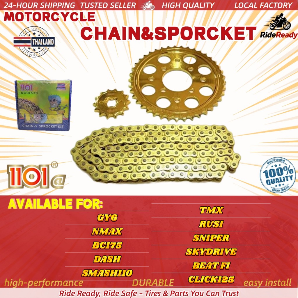 1101@ Chain Sprocket Kit for TMX SMASH C100 DREAM WIND CT125 RUSI HD3 ...