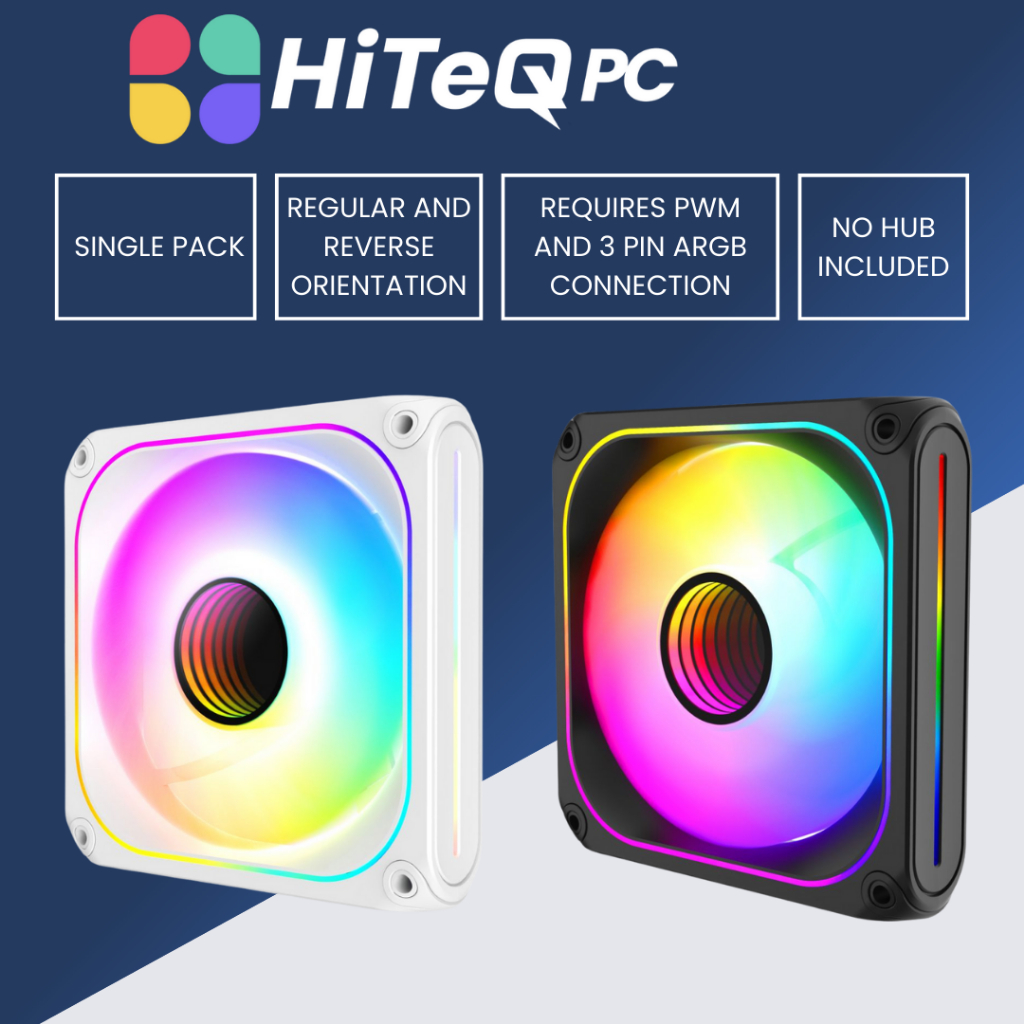 HiteqPC | Coolman Drift Core 120mm ARGB Single Fan (Regular/Reverse ...